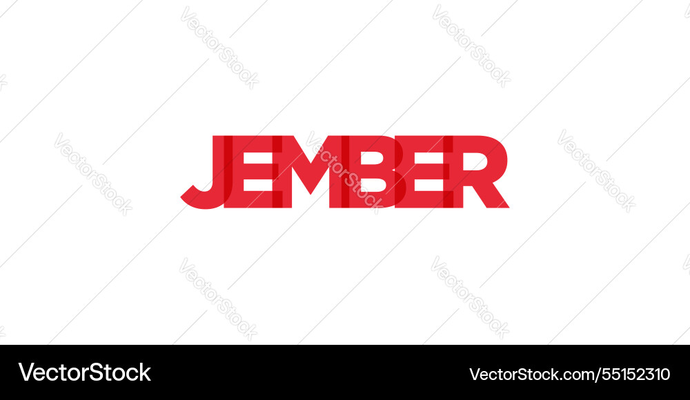 Jember in the indonesia emblem design Royalty Free Vector
