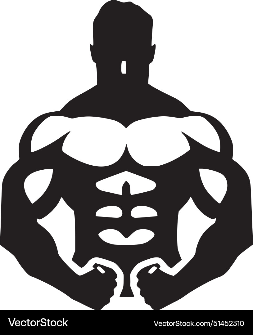 Muscle - black and white Royalty Free Vector Image