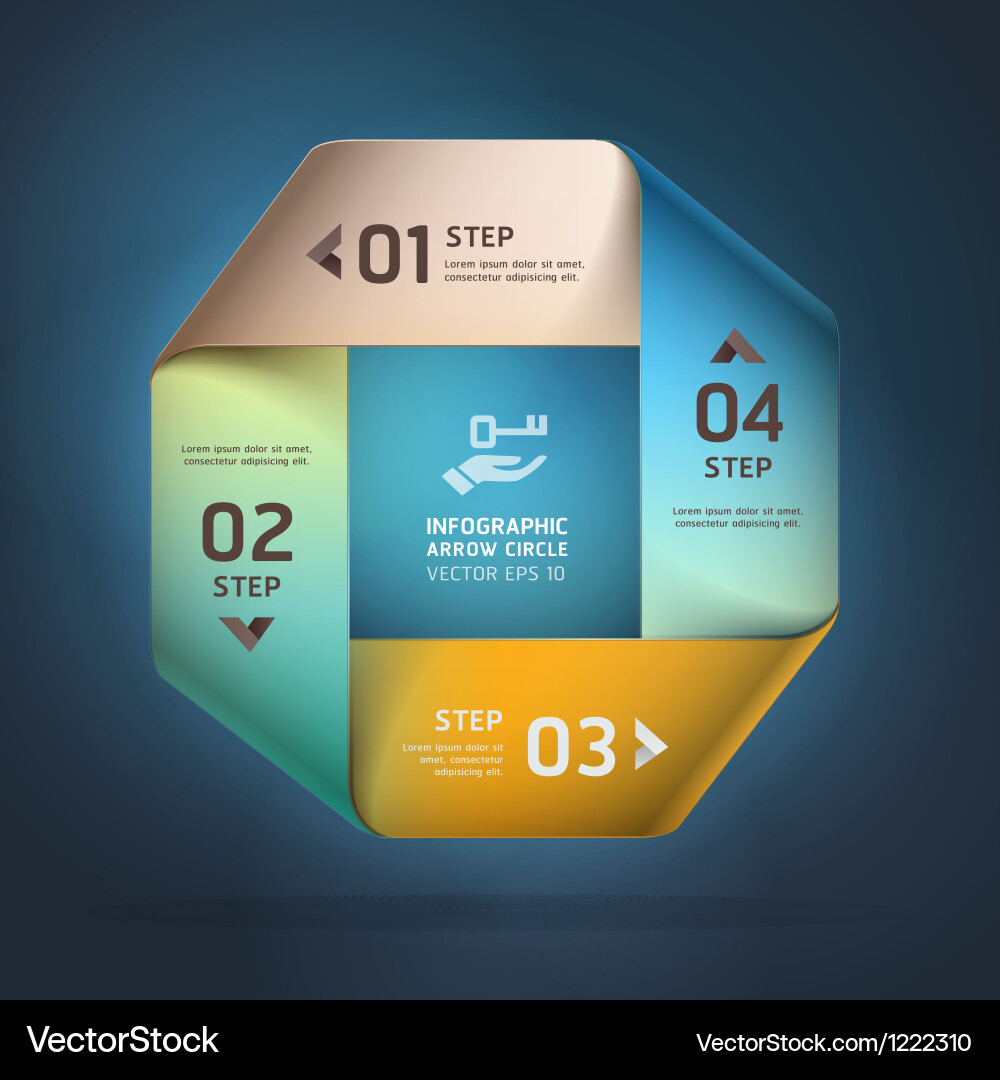 Origami Square Options Royalty Free Vector Image