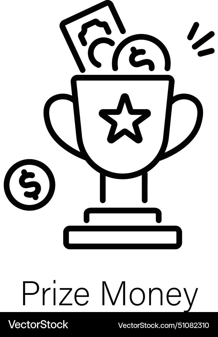 Prize money Royalty Free Vector Image - VectorStock