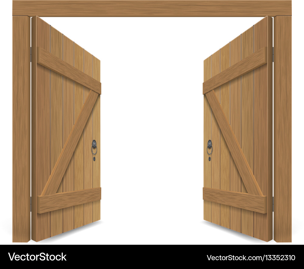 Rustic Wooden Gate Royalty Free Vector Image - VectorStock