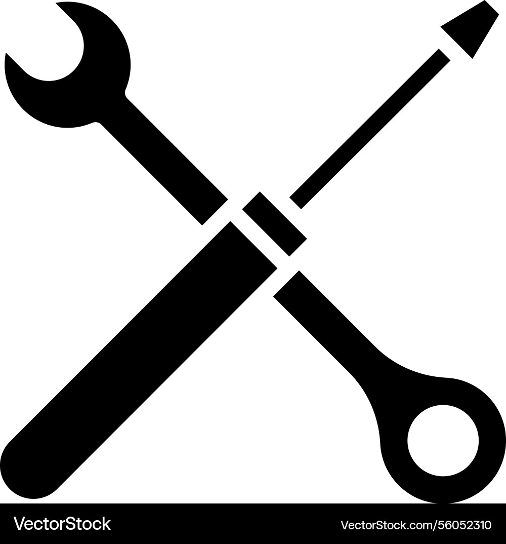 Troubleshoot icon on white background Royalty Free Vector