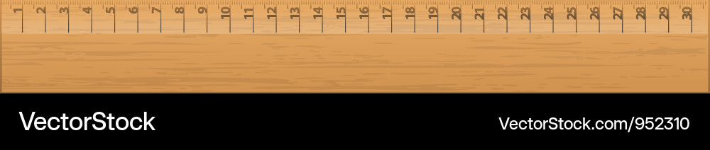 Wooden ruler Royalty Free Vector Image - VectorStock