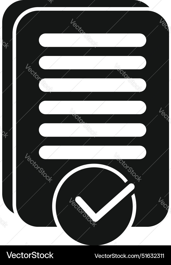 Approved document icon showing agreement Vector Image