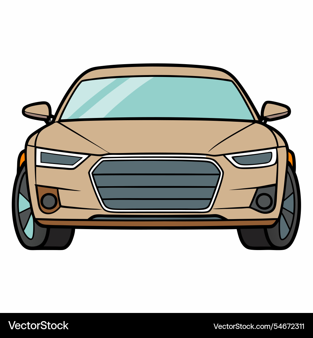 Audi car flat design Royalty Free Vector Image