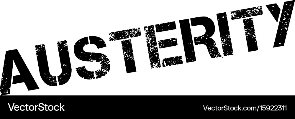 Austerity rubber stamp Royalty Free Vector Image