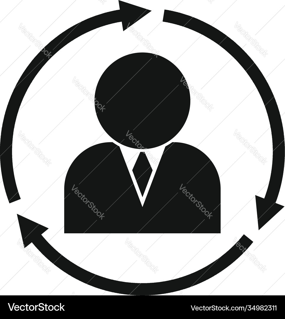 Change work job icon simple style Royalty Free Vector Image