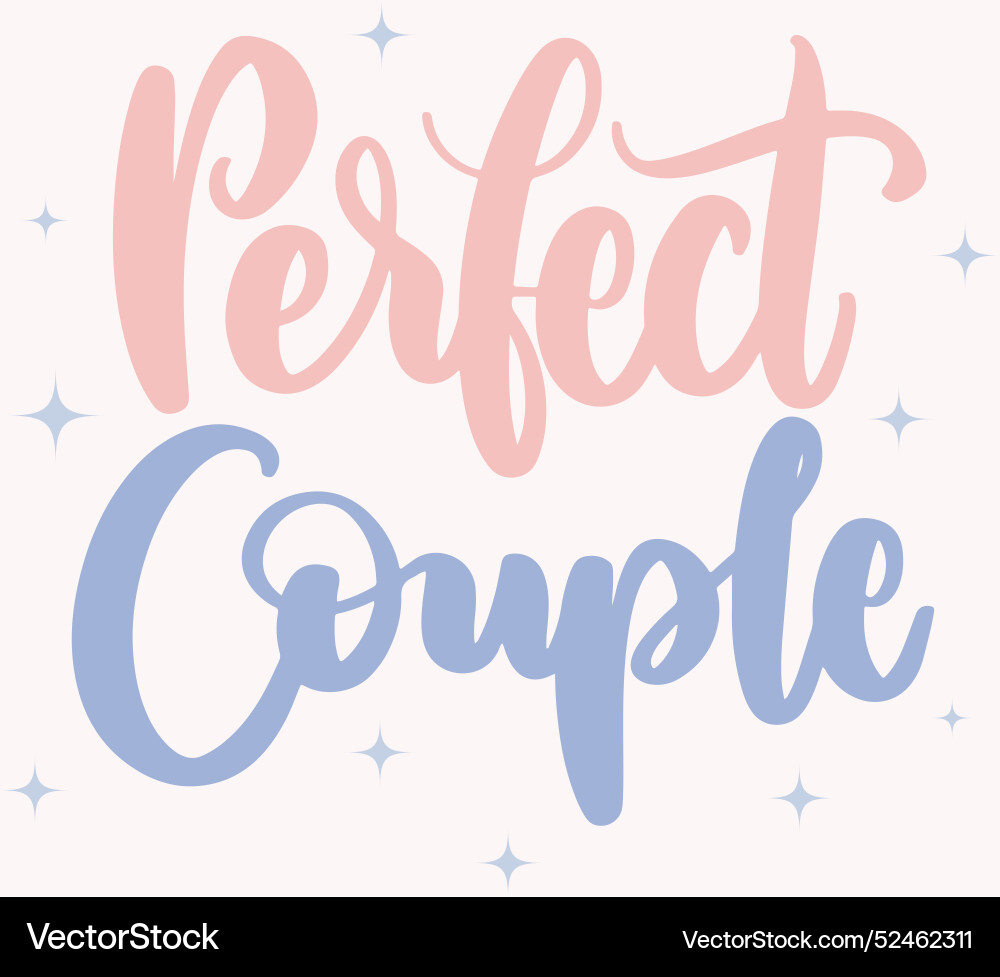 Cute wedding lettering Royalty Free Vector Image