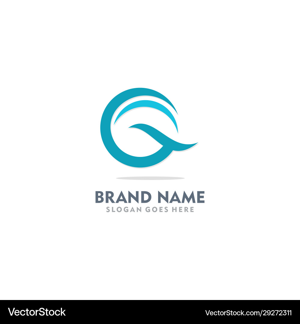 G initial wave flow logo Royalty Free Vector Image