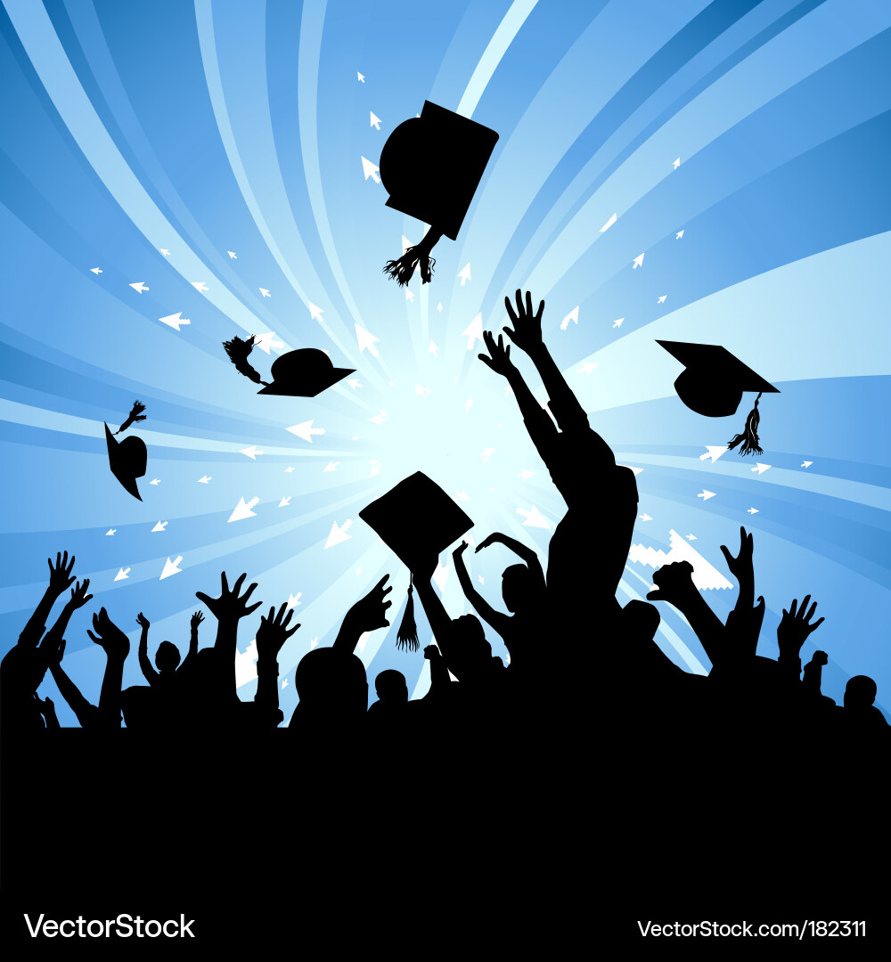 Graduation Party Vector Grand Graduation Party In Vector Style Flyer