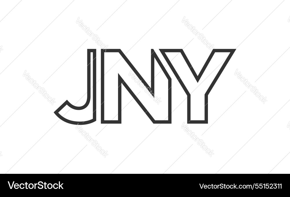 Jny logo design template with strong and modern Vector Image