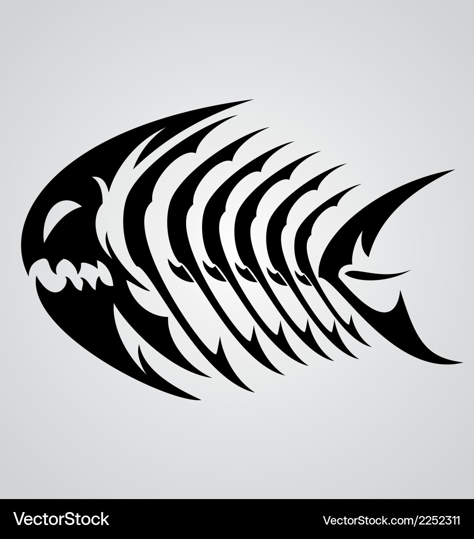 Monster fish tribal Royalty Free Vector Image - VectorStock