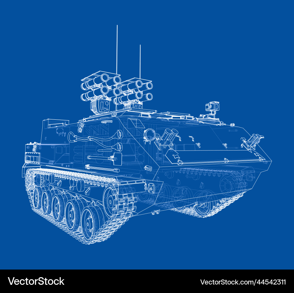 Panzerwagen mit Panzerung Lizenzfreies Vektorbild