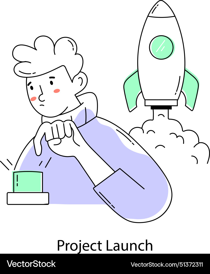 Project startup Royalty Free Vector Image - VectorStock