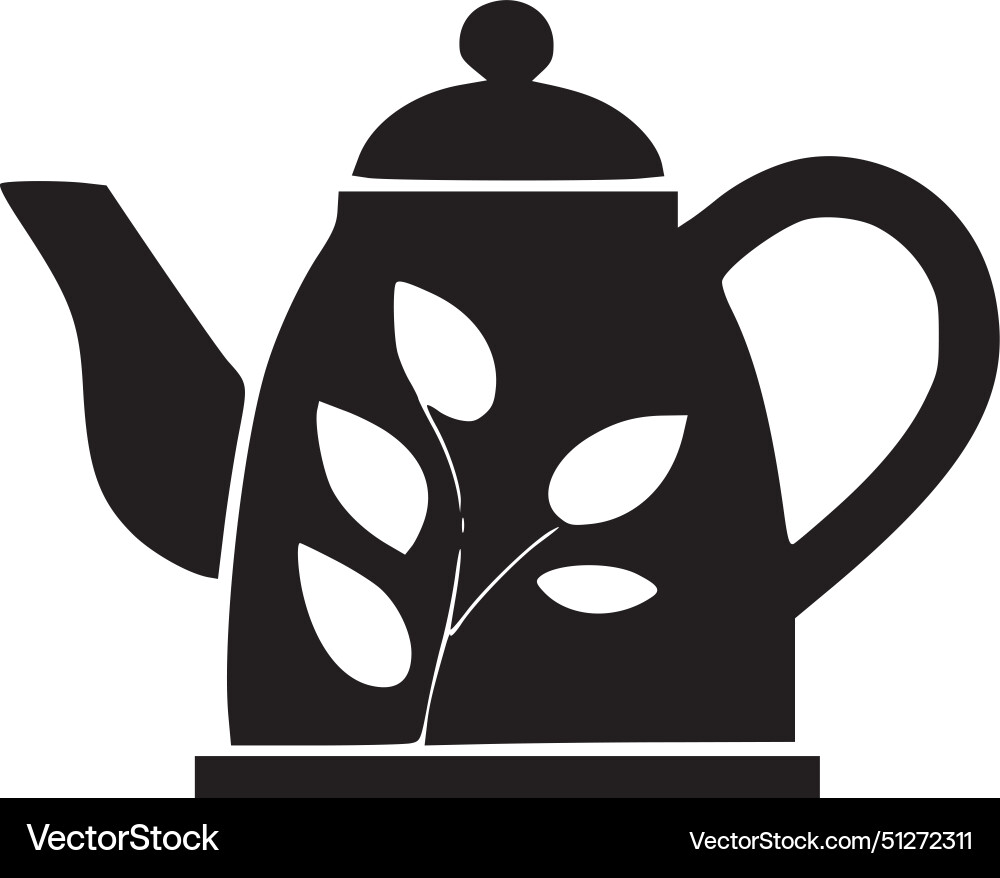 Tea - black and white Royalty Free Vector Image