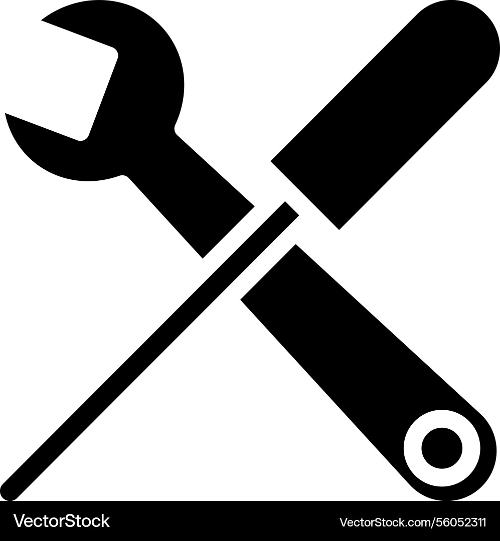 Troubleshoot icon on white background Royalty Free Vector