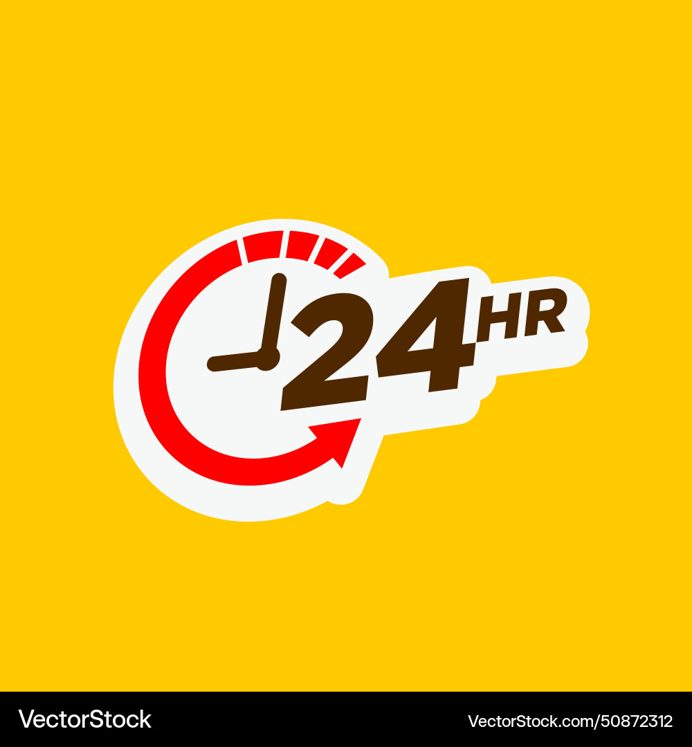 24 hours logo icon Royalty Free Vector Image - VectorStock