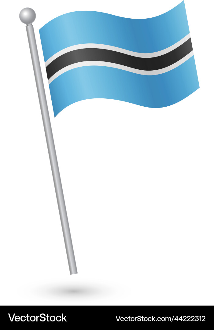 Botswana flag Royalty Free Vector Image - VectorStock