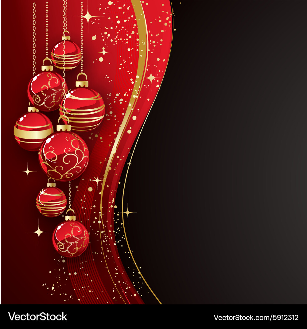 Christmas Baubles and Snowflake Background – Royalty-Free Vector ...