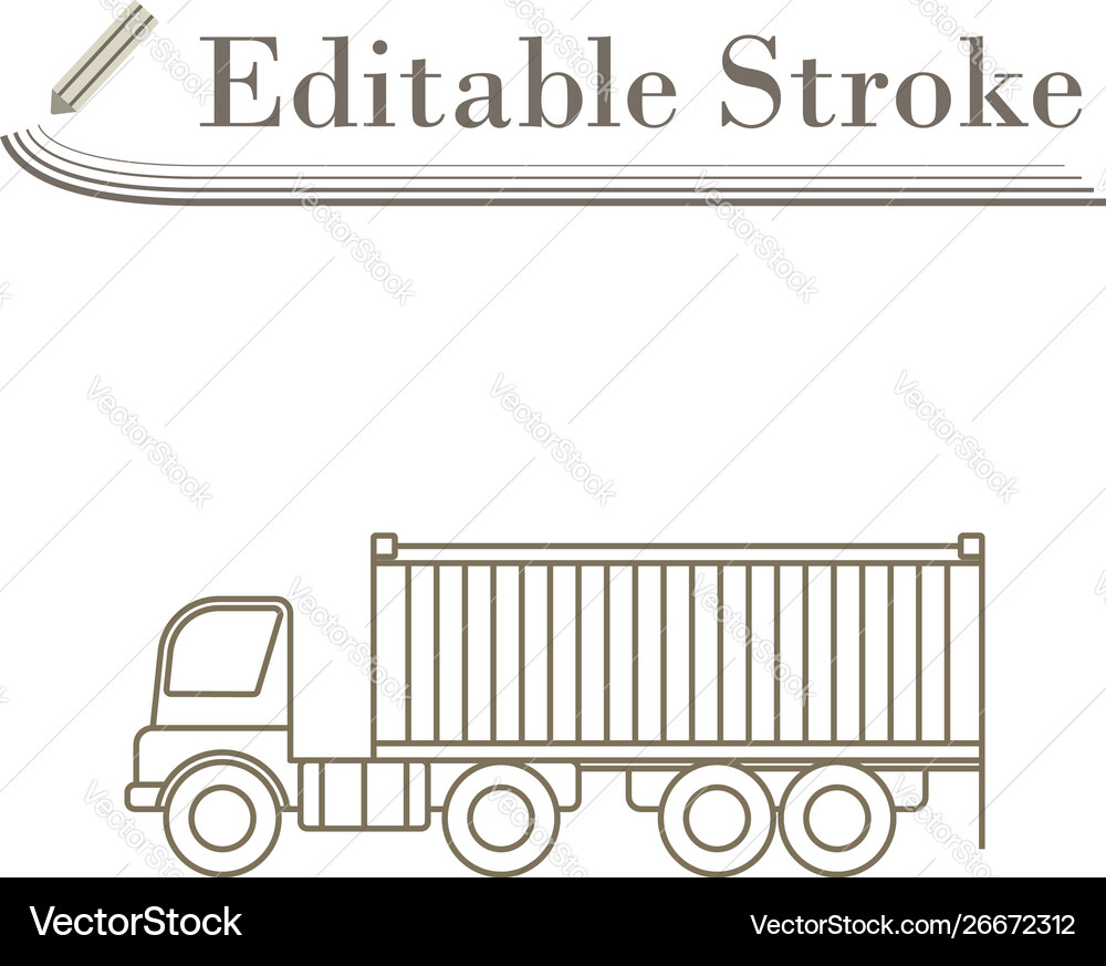 Container truck icon Royalty Free Vector Image