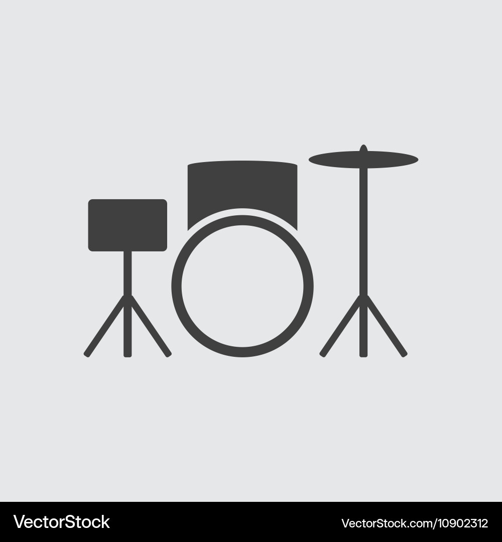 Drum set icon Royalty Free Vector Image - VectorStock