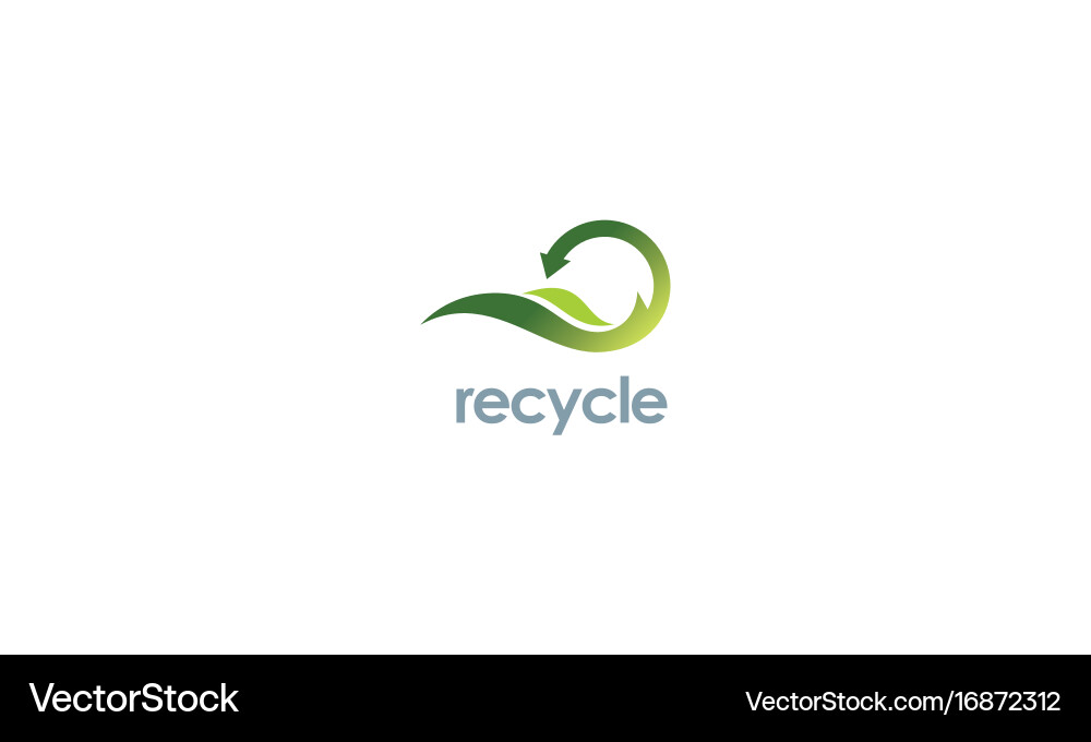 Eco recycle arrow logo Royalty Free Vector Image