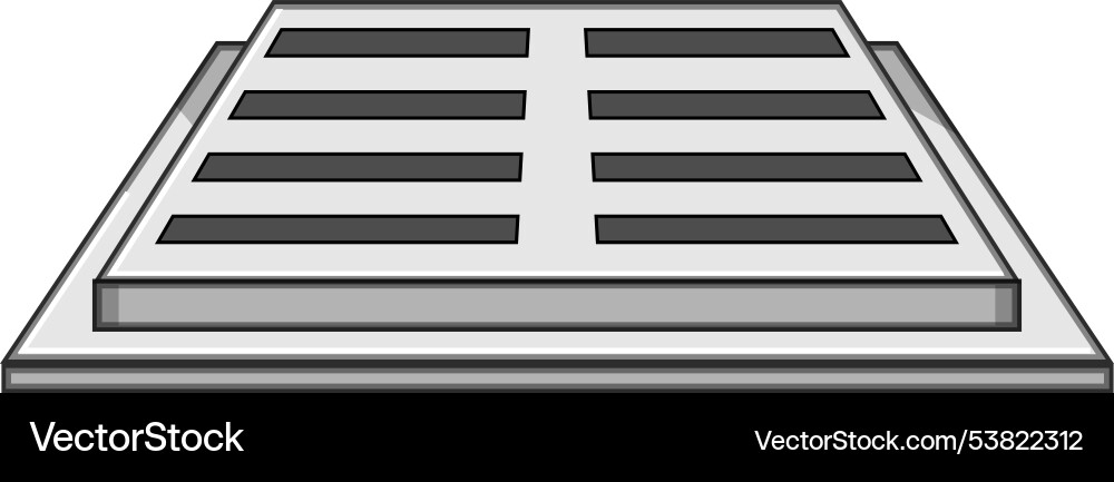 Grating drain cover cartoon Royalty Free Vector Image