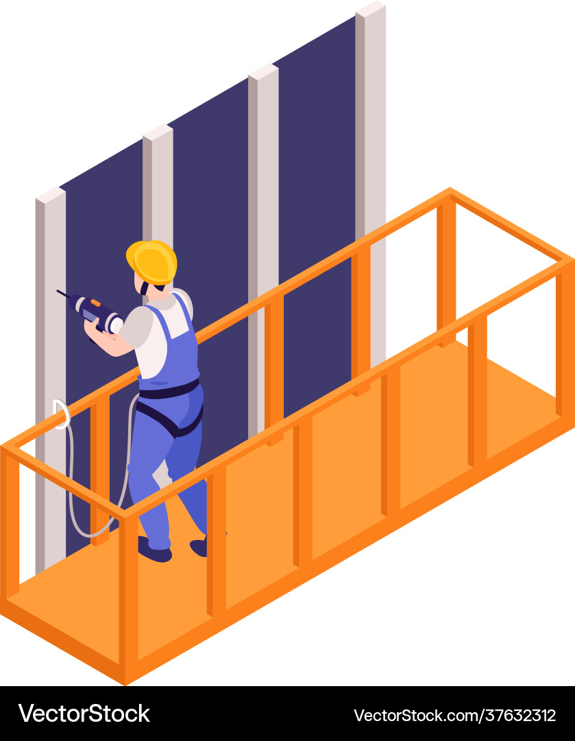 Ironworker isometric Royalty Free Vector Image