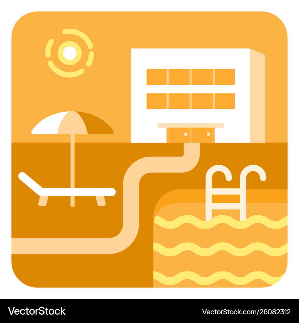 Resort hotel icon Royalty Free Vector Image - VectorStock