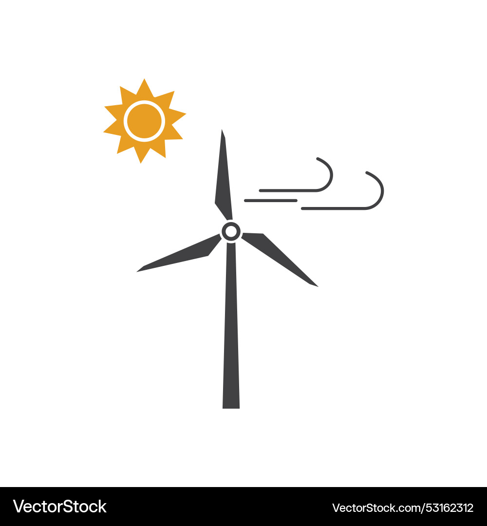 Windmill logo icon Royalty Free Vector Image - VectorStock