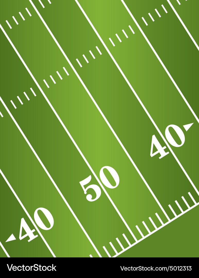 Fifty Yard Line Football Field Royalty Free Vector Image