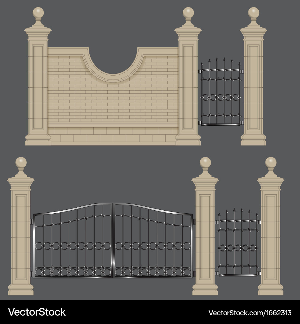 Garden gate Royalty Free Vector Image - VectorStock