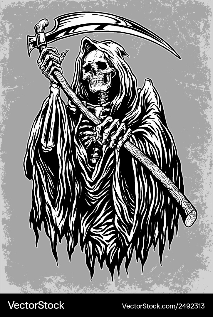 Grim Reaper Scythe Artwork Royalty Free Vector Image
