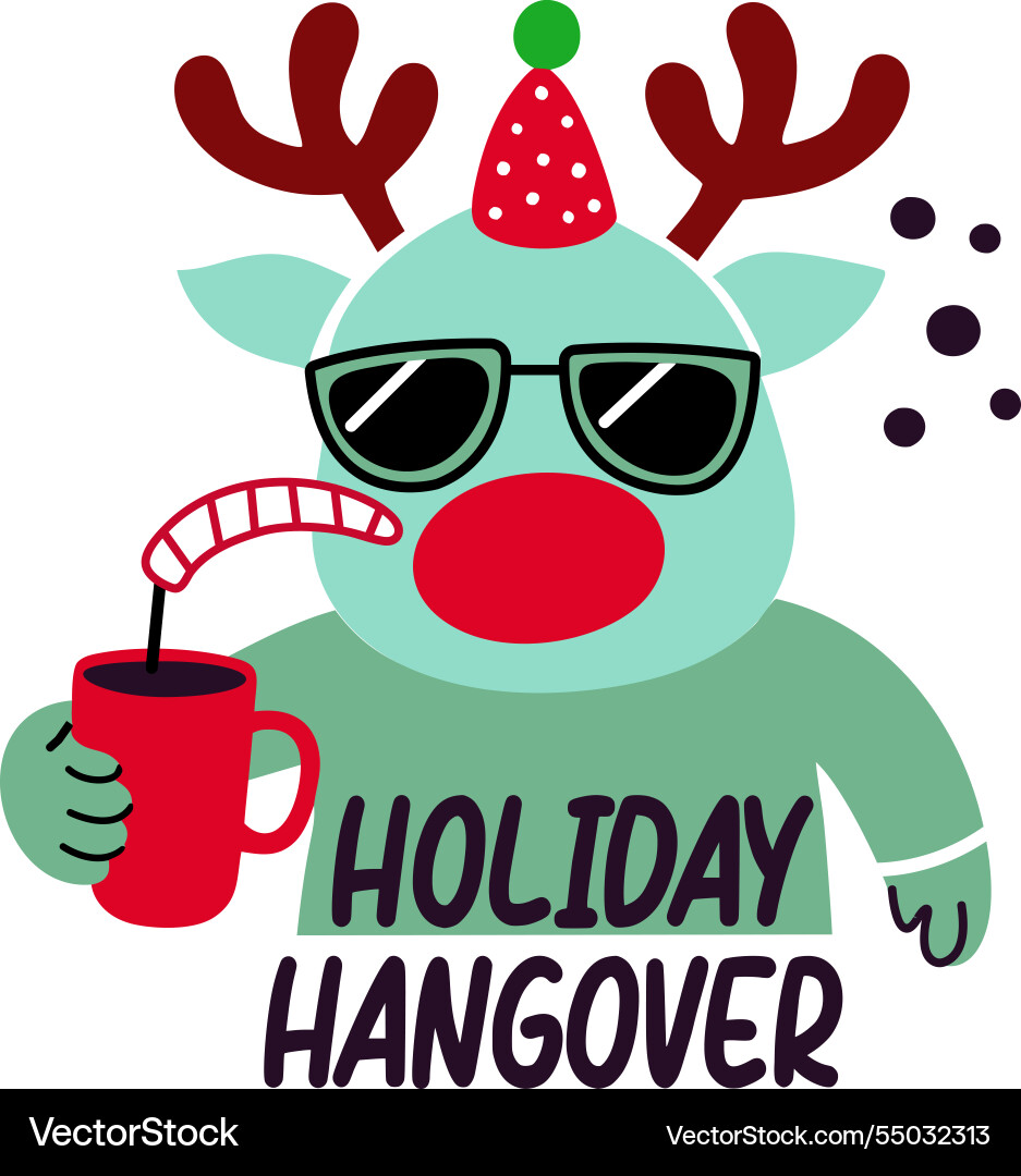 Holiday hangover Royalty Free Vector Image - VectorStock