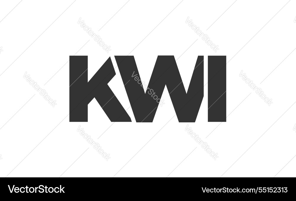 Kwi Logo Design Vorlage mit stark und modern Vektorbild