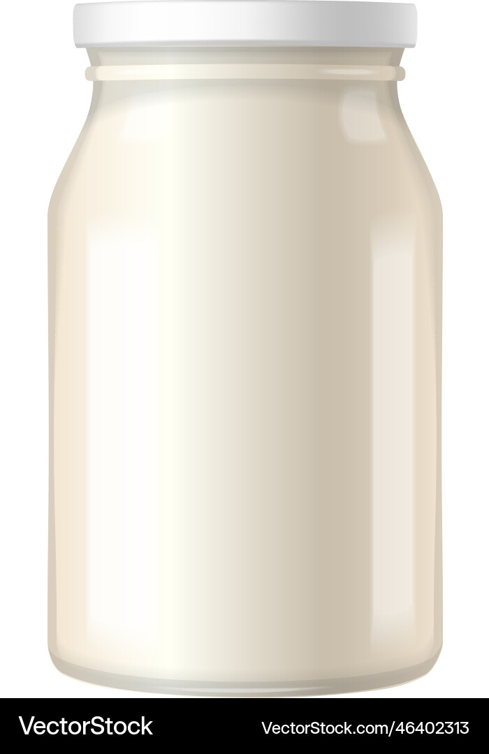 Realistic glass jar Royalty Free Vector Image - VectorStock