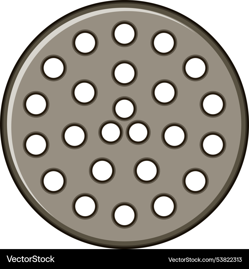 Sewer drain cover cartoon Royalty Free Vector Image