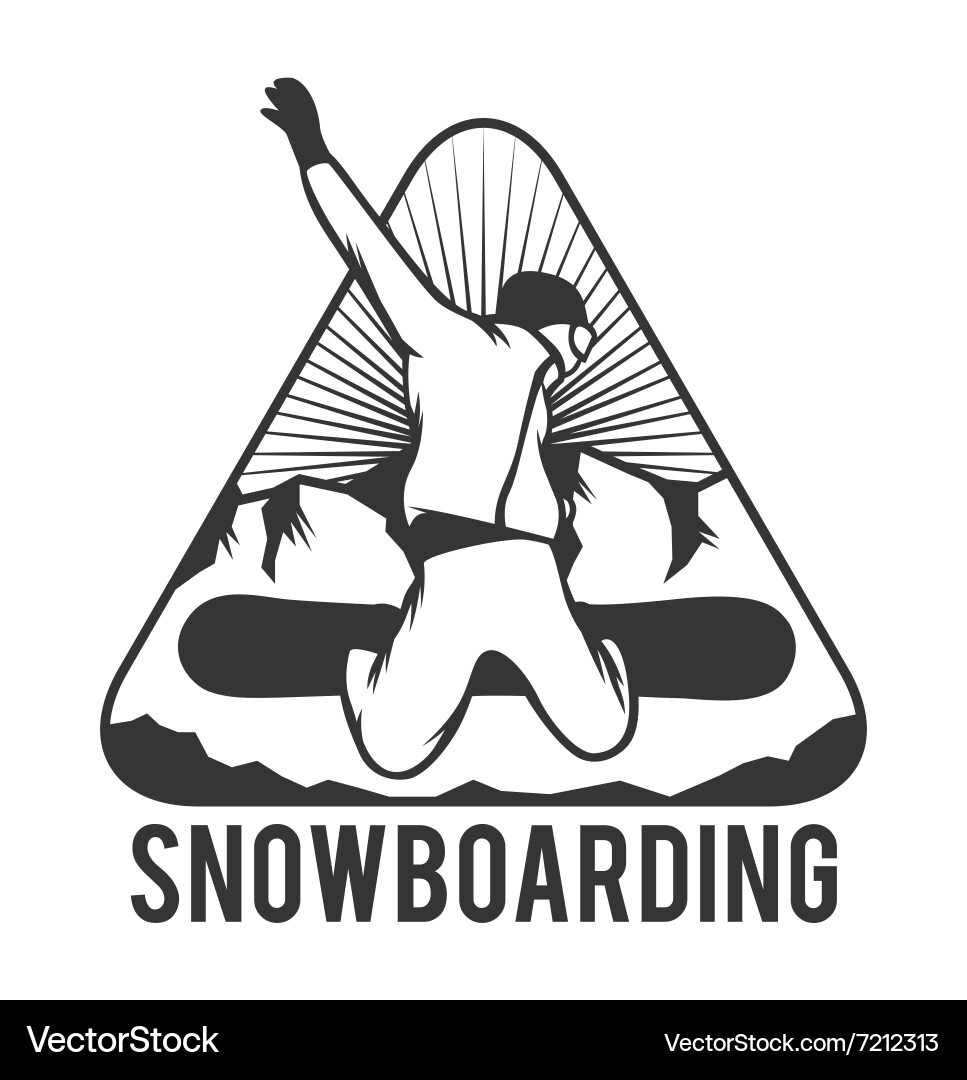 Ski resort logo emblems labels badges Royalty Free Vector