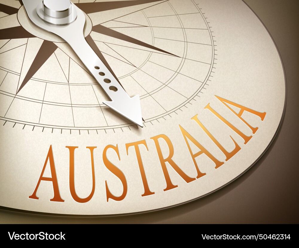 3d compass needle pointing the destination Vector Image