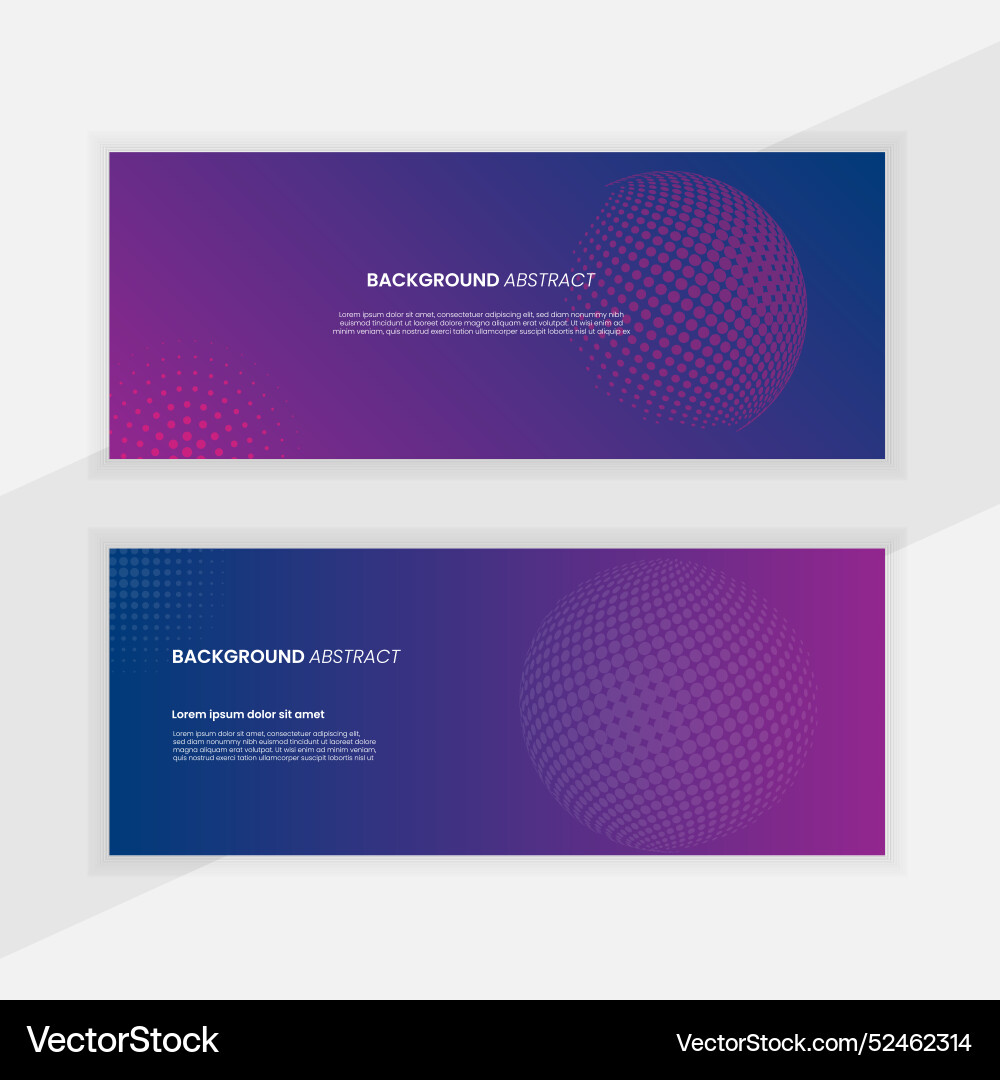 Abstract blue gradient banner halftone dotted Vector Image