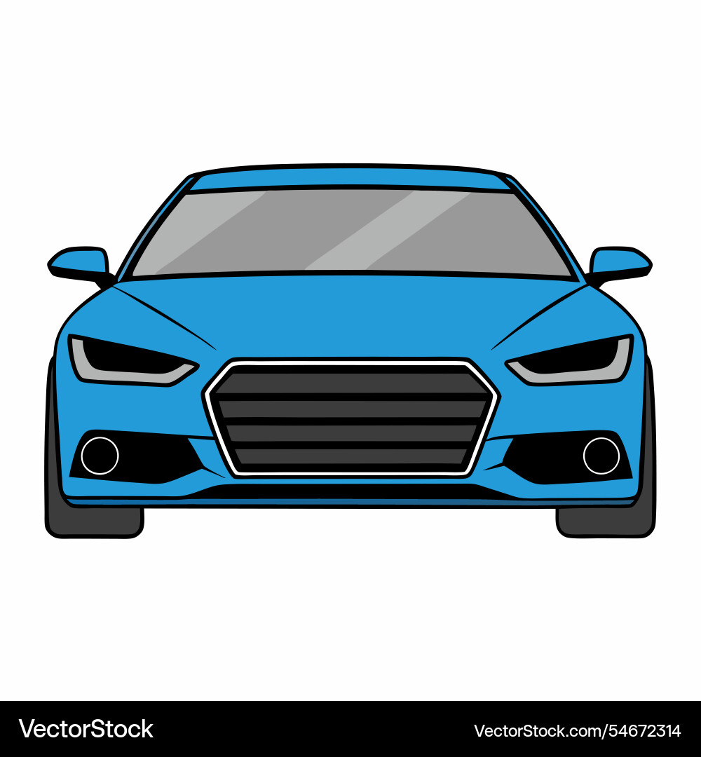 Audi car flat design Royalty Free Vector Image