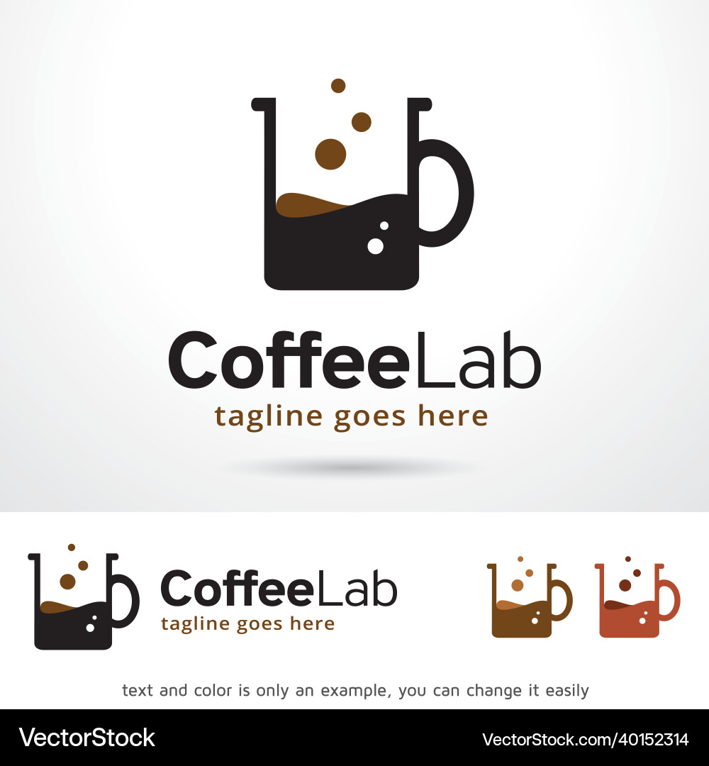 Coffee lab logo template Royalty Free Vector Image
