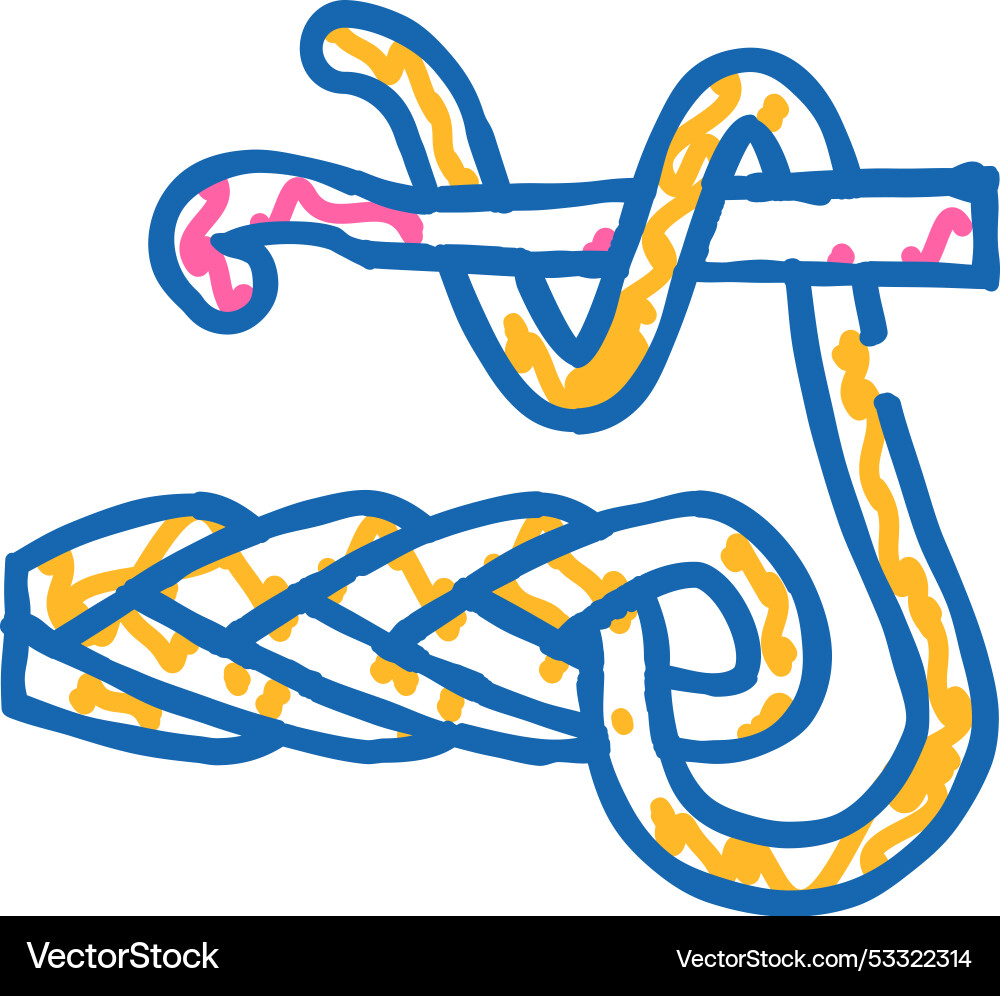 Crochet knitting wool icon doodle Royalty Free Vector Image