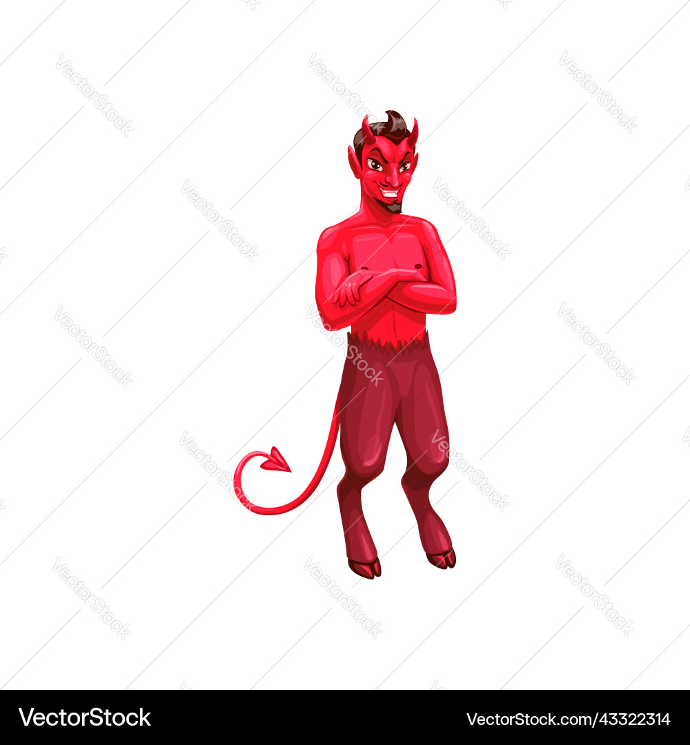 Devil halloween creepy character imp Royalty Free Vector