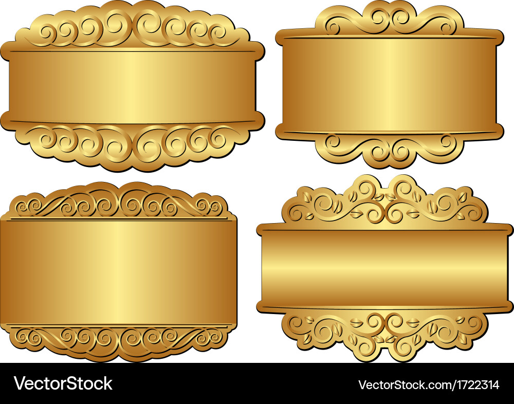 Golden banner Royalty Free Vector Image - VectorStock