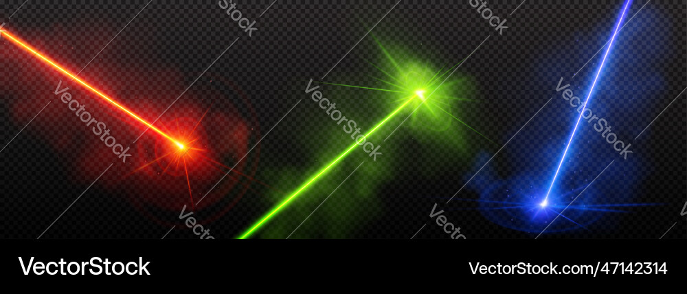 Laser Beam Lights - Energy Rays Royalty Free Vector Image