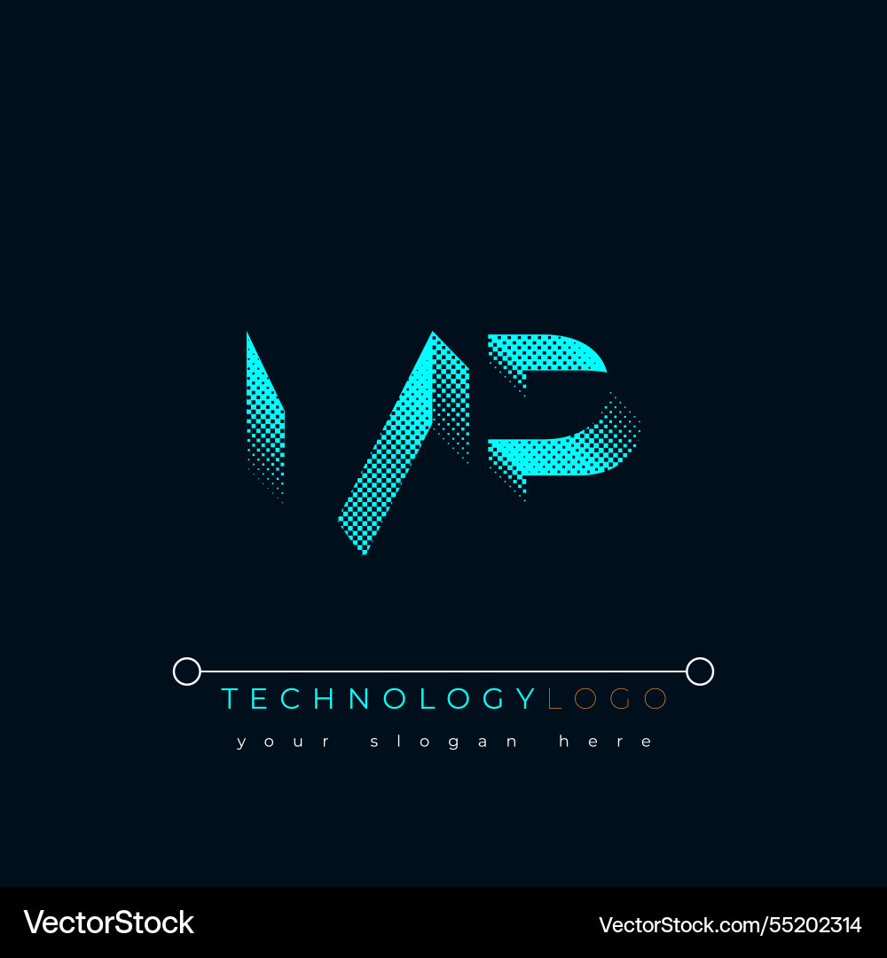 Mp abstract letter Royalty Free Vector Image - VectorStock