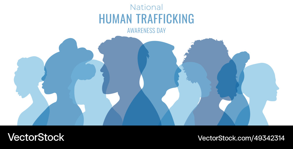 National human trafficking awareness day4 Vector Image