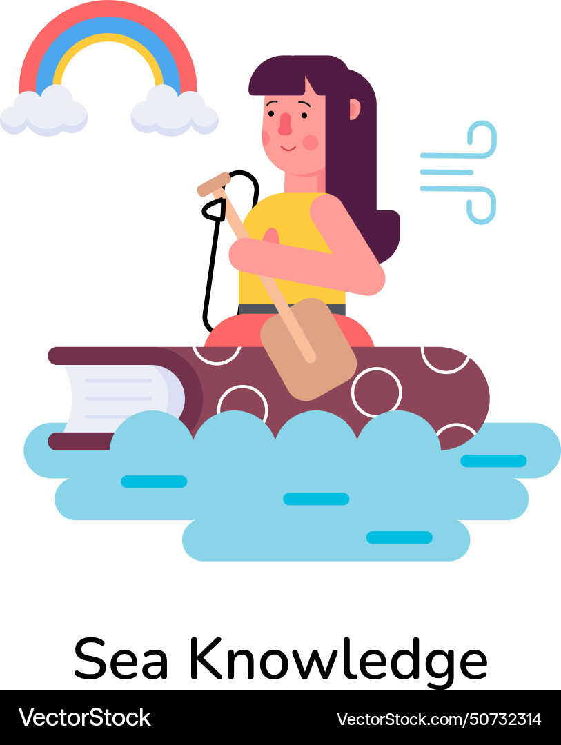 Sea knowledge Royalty Free Vector Image - VectorStock