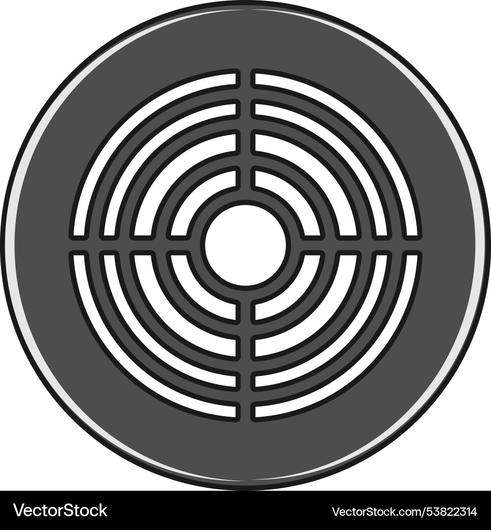Stormwater drain cover cartoon Royalty Free Vector Image